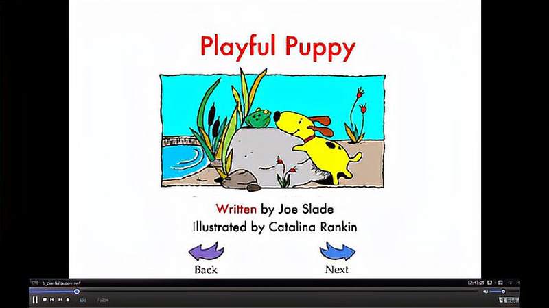 Level A - Playful Puppy 跟读熟悉语音语调积累词汇的阅读视频…,教育,在线教育,好看视频