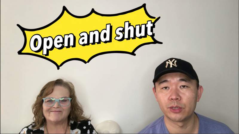 英语单词open and shut讲解,教育,在线教育,好看视频
