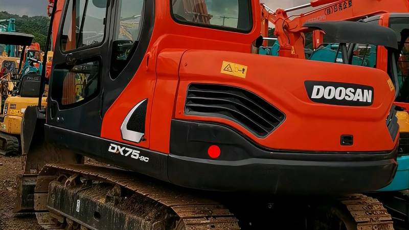 斗山DX75二手挖掘机拍摄现场，红红火火,科技,机械,好看视频