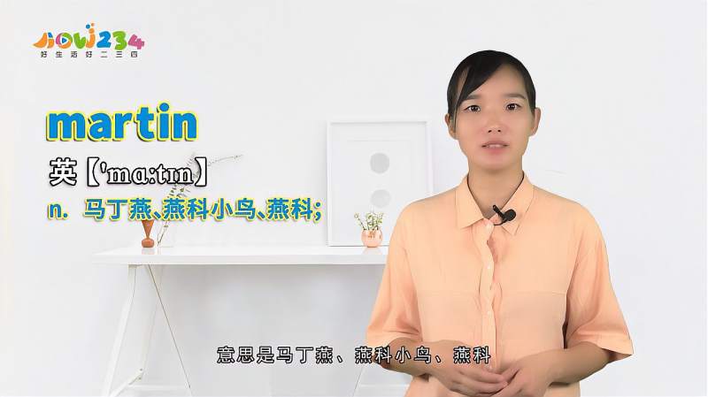 “martin”的翻译、发音及应用,教育,在线教育,好看视频