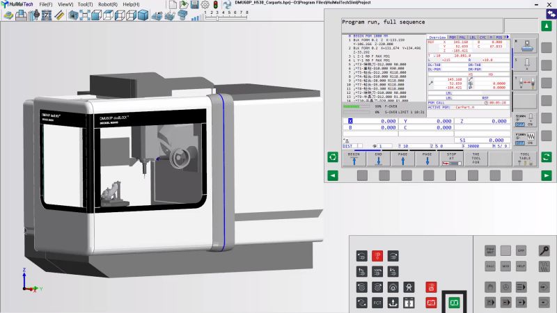 DMU 60p duoBLOCK 海德汉530 数控操作仿真软件--汽车转向加工,科技,机械,好看视频