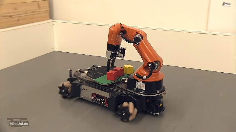 KUKA youBot-立方体的自主收集，小型机械臂的灵活运用？爱了爱了,科技,人工智能,好看视频