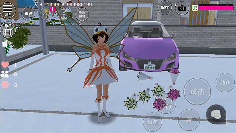 樱花校园模拟器:小夕买了很多鲜花用来卡bug?结果直接卡穿越了 游戏 休闲游戏 好看视频