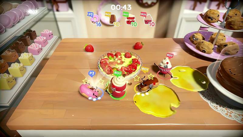 SWITCH游戏《蛋糕大作战Cake Bash》试玩，萌系派对可爱爆了！,游戏,休闲游戏,好看视频