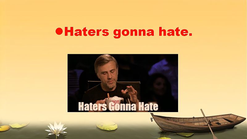 Haters gonna hate原来是这个意思，以前搞不懂，看后就明白了,情感,人生导师,好看视频