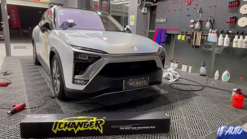 蔚来ES8改色镭射白—Ichange（ICR）改变者改色膜出品,汽车,汽车改装,好看视频