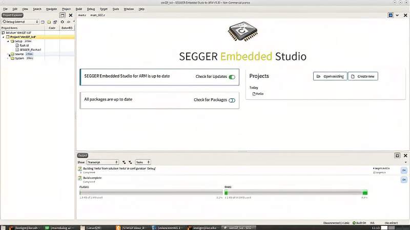 Linux下嵌入式开发环境德国Segger Embedded Studio安装与测试,科技,软件,好看视频