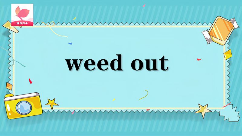 weed out的意思和用法,教育,兴趣学习,好看视频