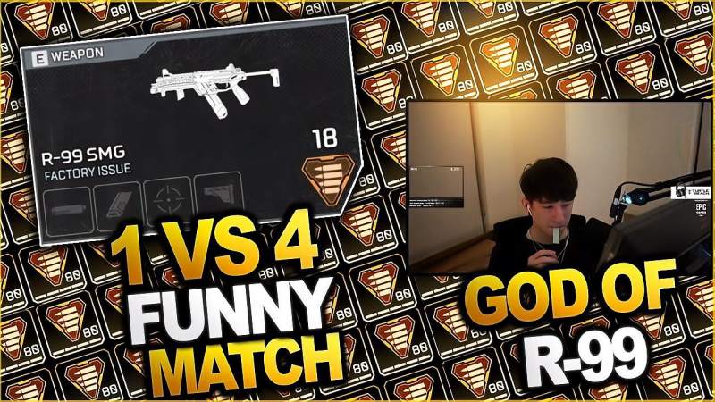 【Apex/acue】笑死，1V4根本就不虚,游戏,射击游戏,好看视频