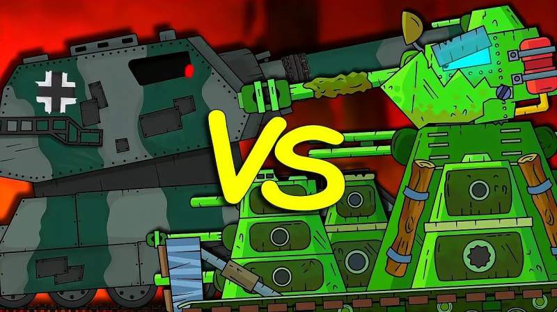 坦克世界动画：Kv54 挑战 kv44,游戏,经营策略游戏,好看视频