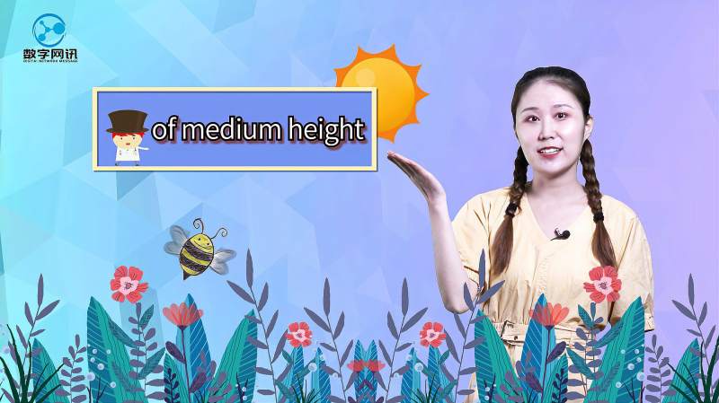 短语「of medium height」的意思,教育,在线教育,好看视频