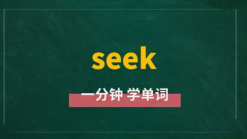 一分钟学英语seek单词详解,教育,在线教育,好看视频