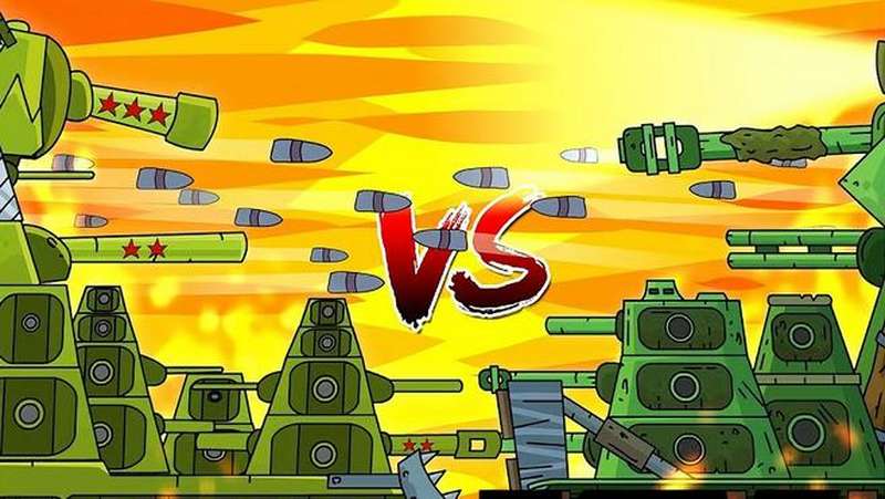 坦克世界动画：双胞胎坦克兄弟的对决，kv44对战kv45战士,游戏,射击游戏,好看视频
