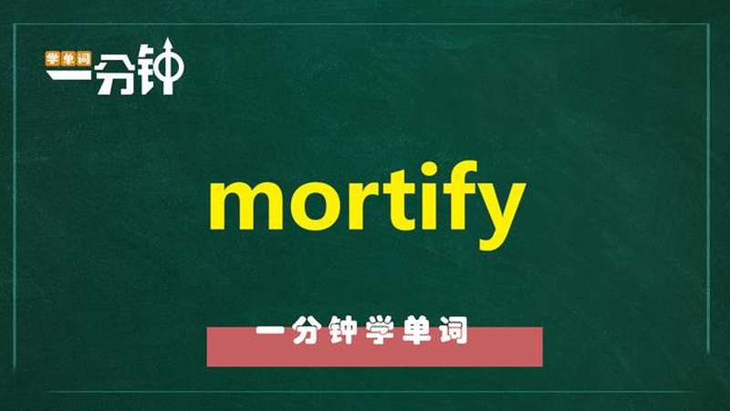 一分钟学英语mortify单词详解,教育,在线教育,好看视频