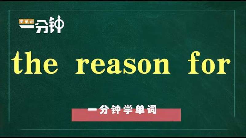 一分钟学英语the reason for单词详解,教育,在线教育,好看视频
