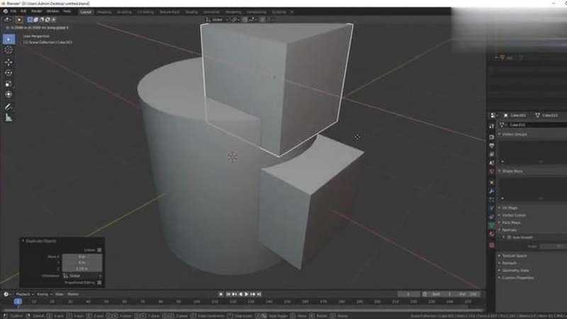 Blender -2.8x-硬表面建模-使用切片分割,教育,职业教育,好看视频